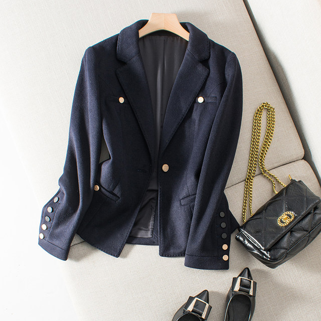 Japanese -style high -end customers with metal dual -ribs buckle wool ...