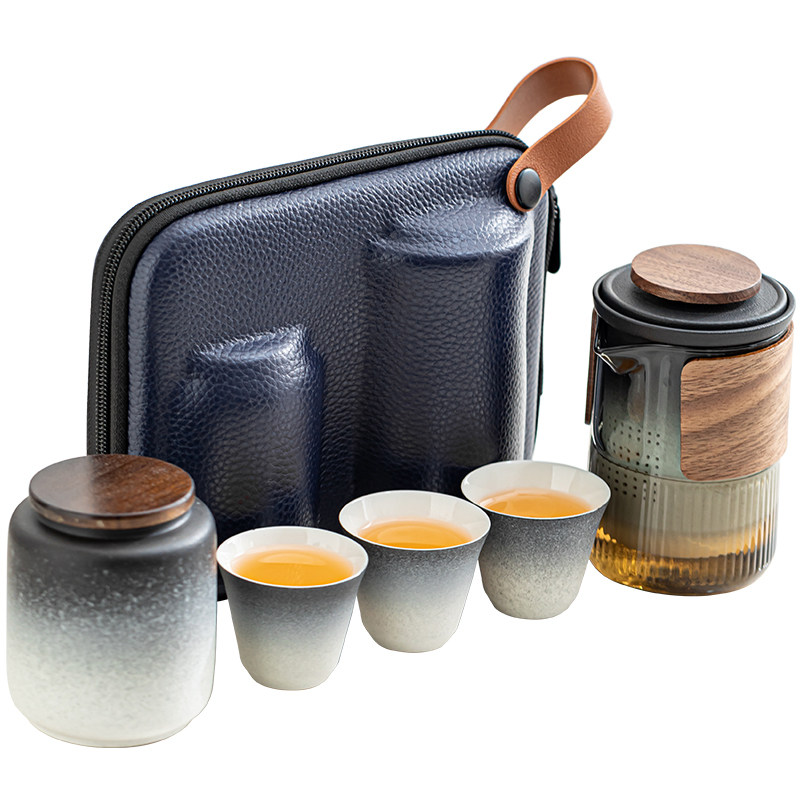 Portable Outdoor Travel Tea Set with Fast Brewing Cup