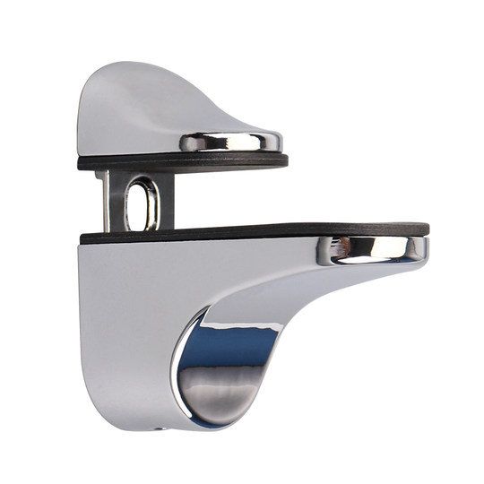 Adjustable Shelf Clip for Glass Partitions with Fish Mouth Design