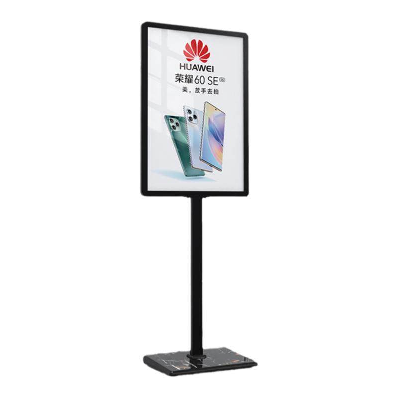 Deca Arc Promotional Display Stand - Floor Standing Poster Rack