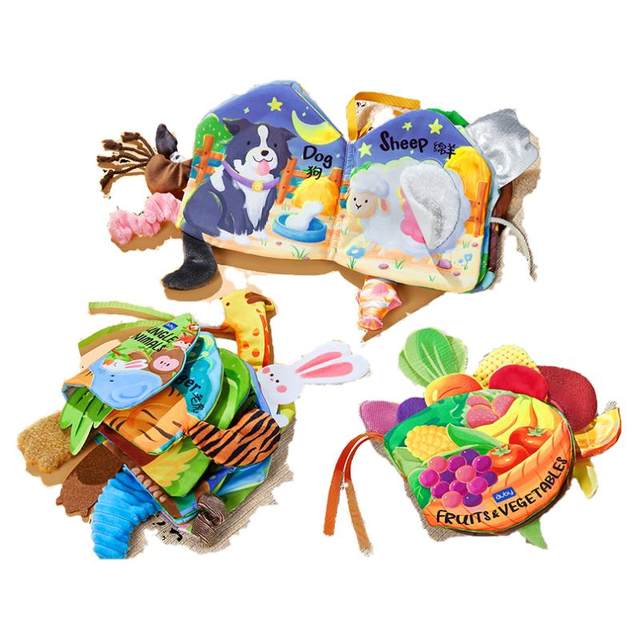 Aobei three-dimensional tail cloth book, baby can chew and tear the ...