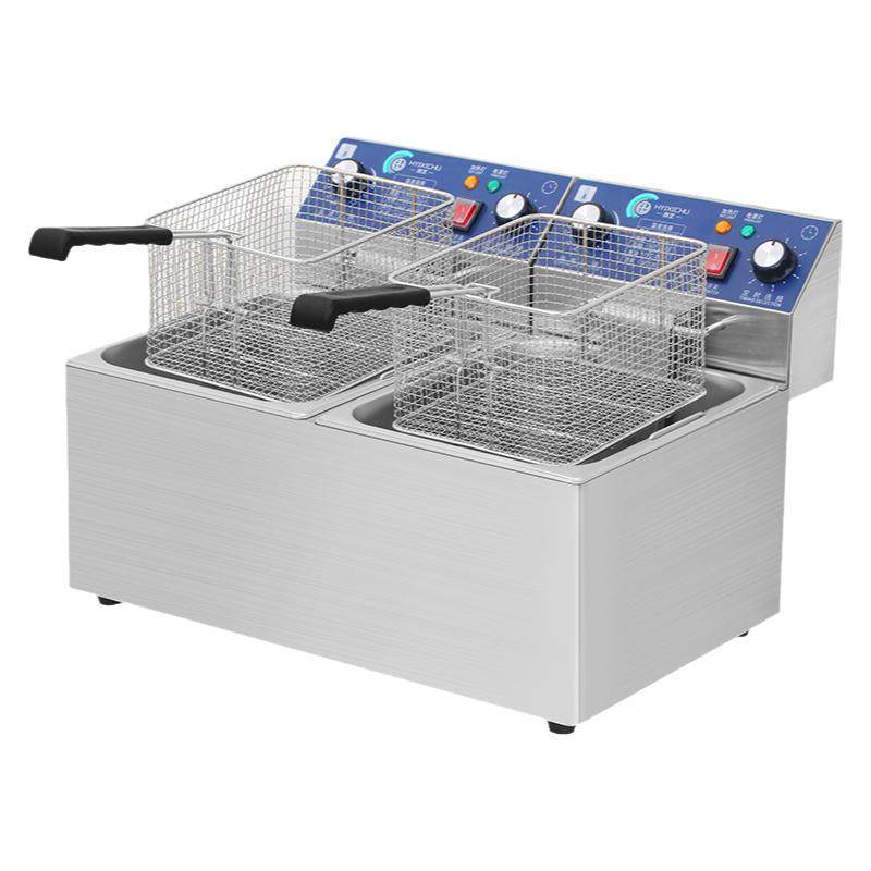 Electric Fryer Commercial Small Stall Oil Pan Fryer Large Capacity ...