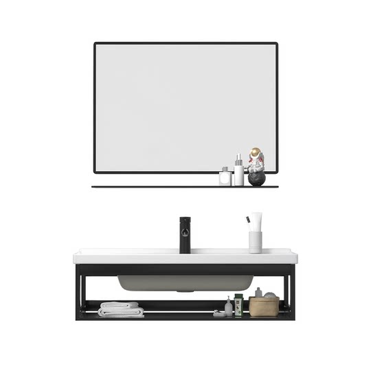 Wall-Mounted Wash Basin Cabinet Combination Ceramic Small Apartment ...