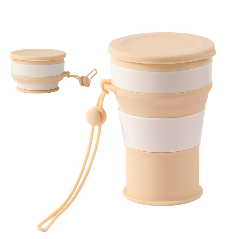 Kushun Folding Silicone Travel Cup - Portable, Collapsible Coffee Cup