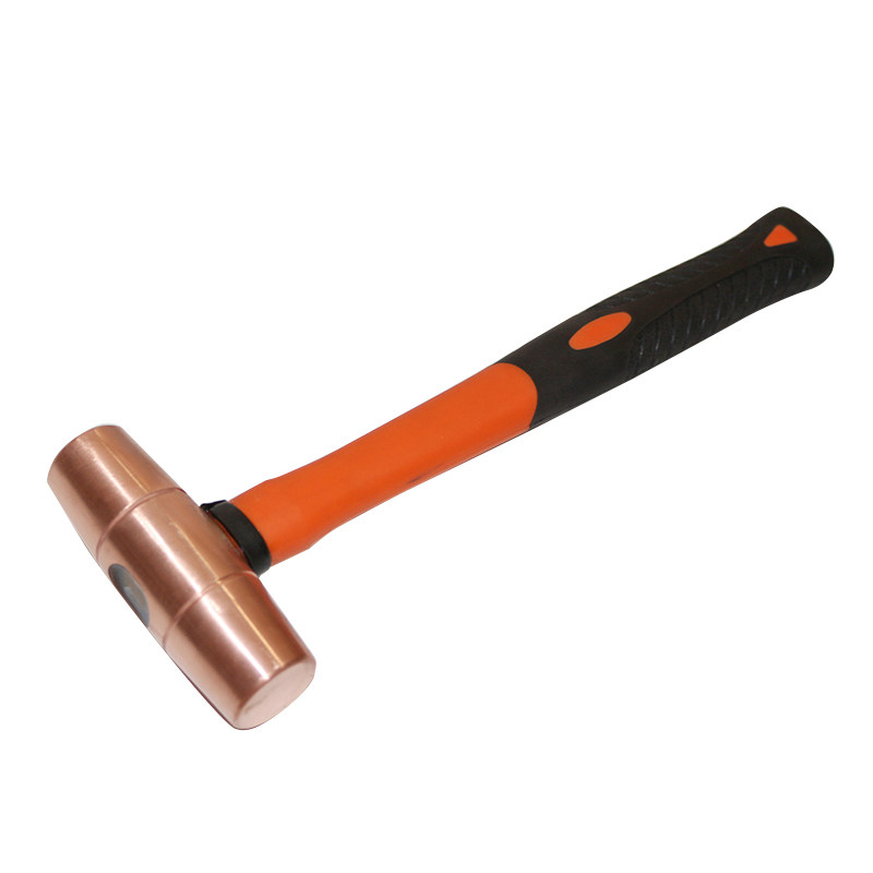Jixing Copper Round Drum Hammer - Wooden Handle, 1.5/2p
