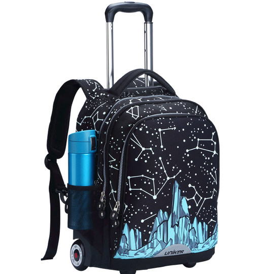 Uniker Trolley Schoolbag: Silent Wheel Backpack for Elementary School ...