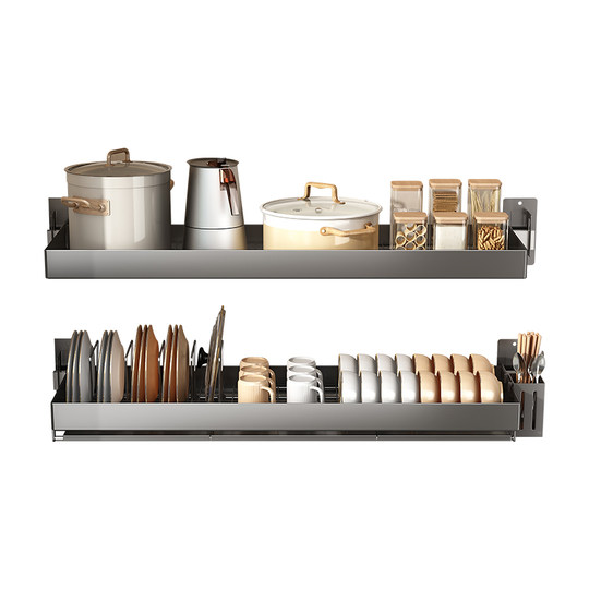 Kitchen Dish Storage Rack - Stainless Steel Sink Window Sill Organizer