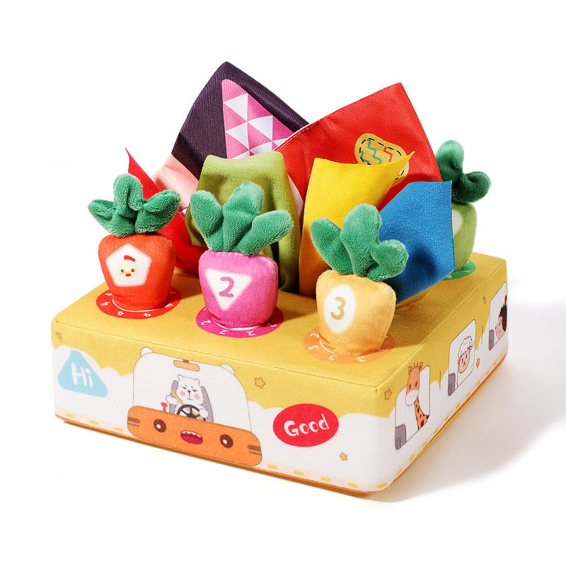 Cloth Baby Radish Toy - Early Education Stuffed Toy for 6-24 Months