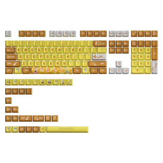 Akko Doraemon Blue and White Macaron Sublimation Keycap | OEM 108/87 Keys