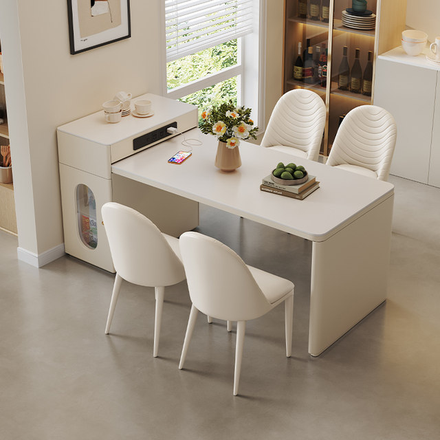 Blue ideal island dining table integrated household retractable cream ...