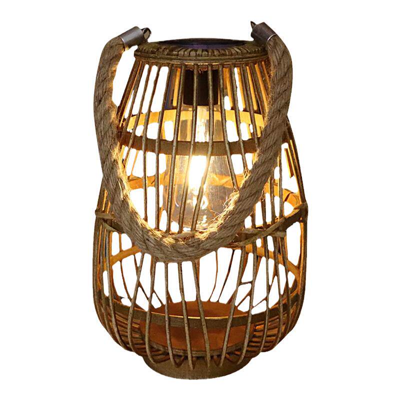 Yanmeizi Solar Garden Hand Lamp - New Chinese Style Rattan Woven ...