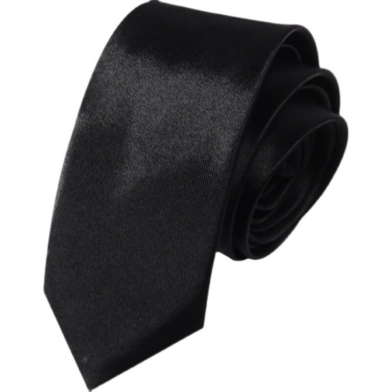 Tegudi 5cm Solid Black Arrow Tie - Korean Style JK Tie