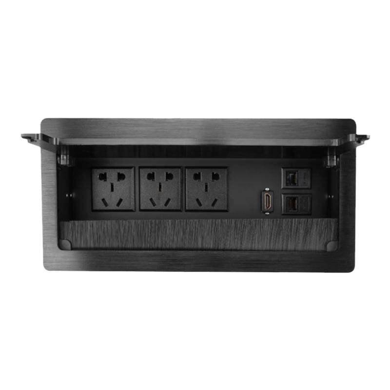 L0211 Desk Socket - Embedded Multimedia Panel for Conference Tables
