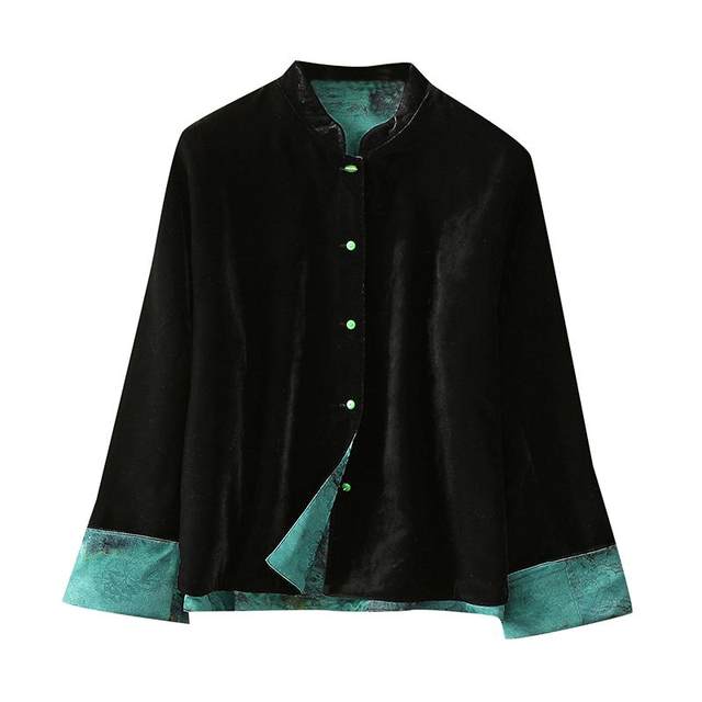 New Chinese velvet jacket Tang dress 2025 winter new black original ...