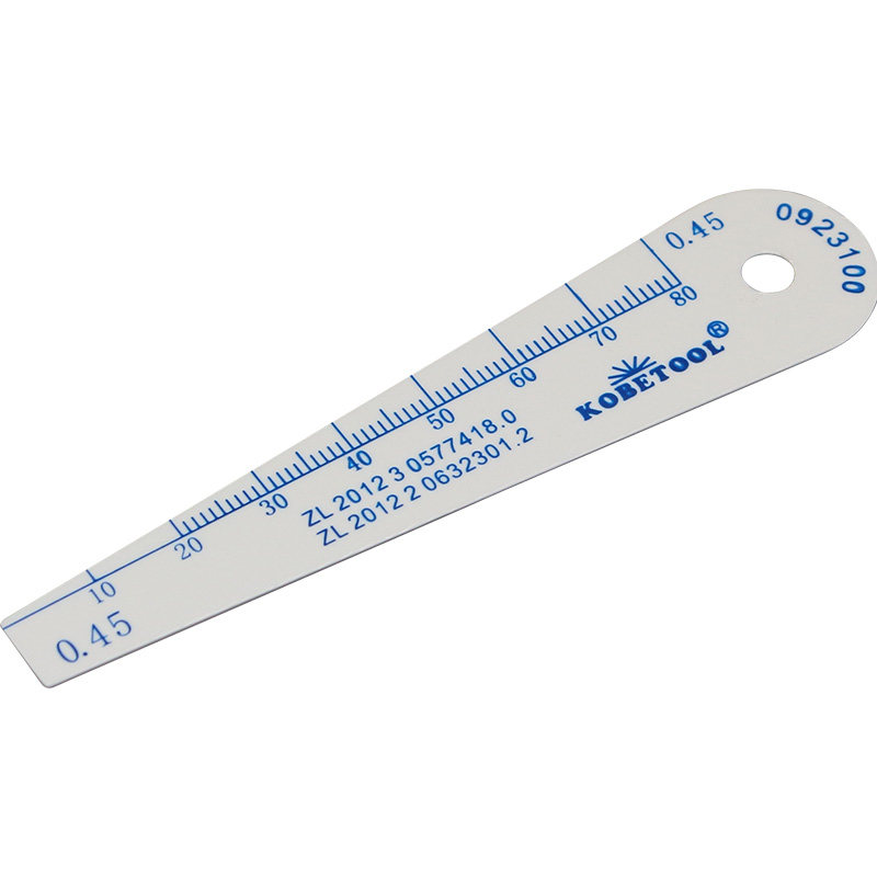 Plastová spárová měrka zástrčky - jednodílný nástroj pro měření tloušťky (0,02-4 mm)