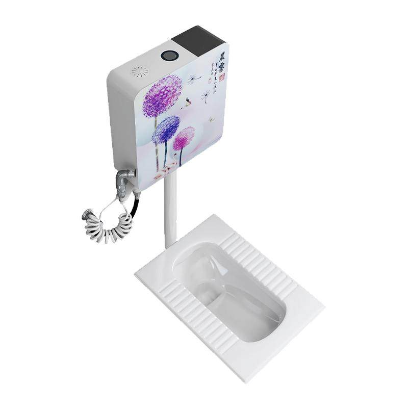 Ke Jing Ceramic Squat Toilet - Complete Flushing Tank Set