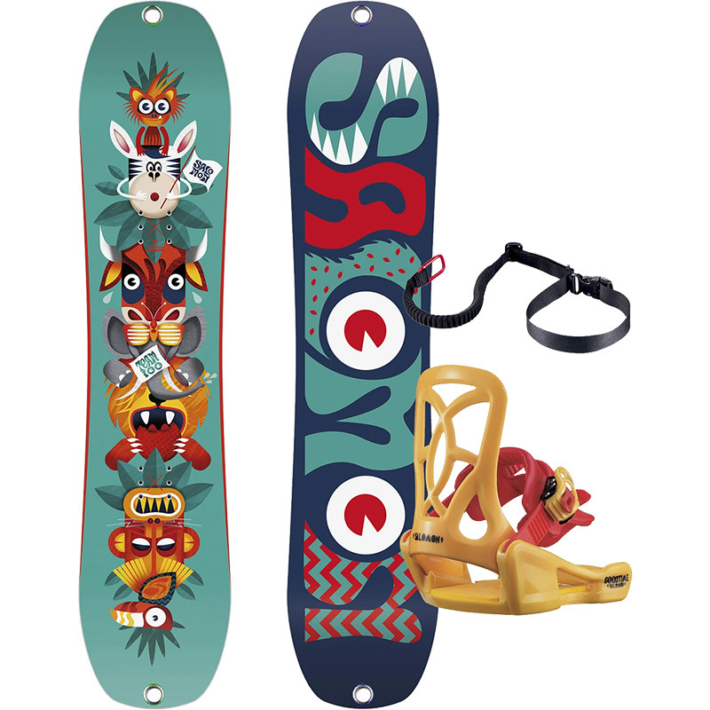 Salomon L41219400 Children's Veneer Snowboard & Ski Set