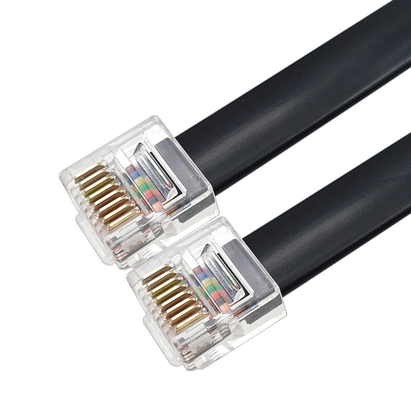 Dijinto 8P8C RJ45 Shielded Flat Network Cable - 8 Core Copper Data Line