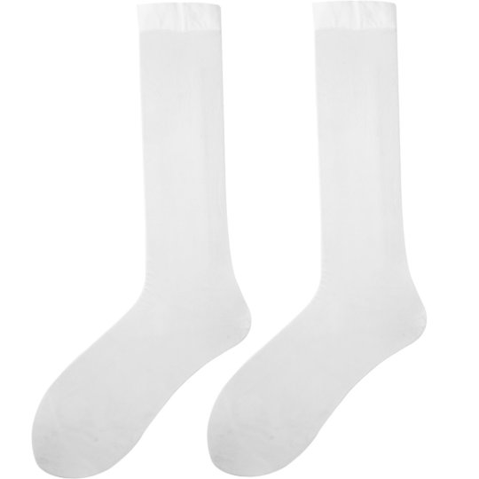 Night Classroom White Knee-High Socks - Summer Goose Down Socks for ...