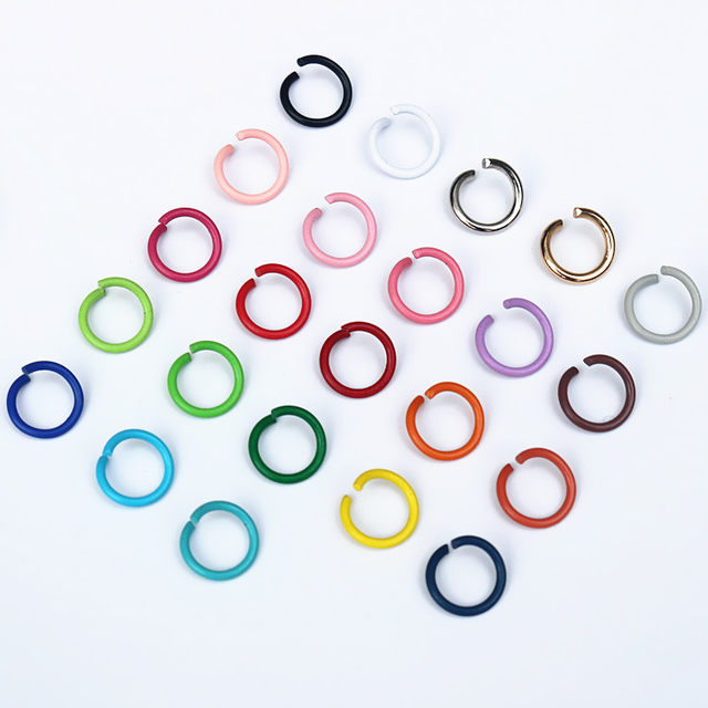 DIY beaded jewelry connection ring buckle paint metal single circle ...