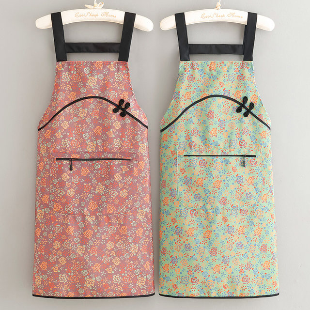 New style canvas apron for women's home kitchen cooking adult coveralls ...