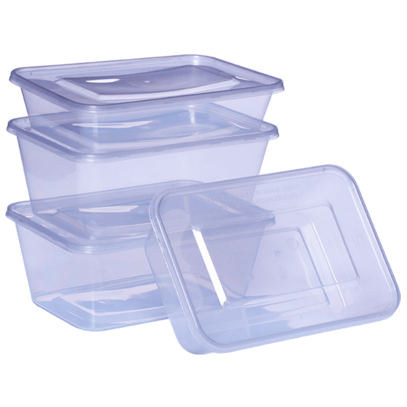 Beautiful rectangular disposable lunch box transparent takeaway pack ...