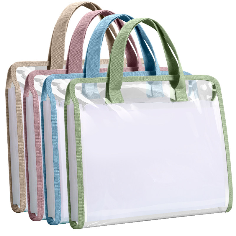 Huajie Portable Accordion Bag - Transparent File Storage Bag - Large ...