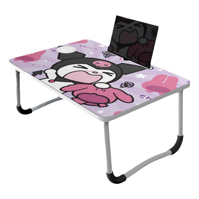 Kulomi Folding Bedside Table - Cute Cartoon Study Desk for Dorm & Bedroom