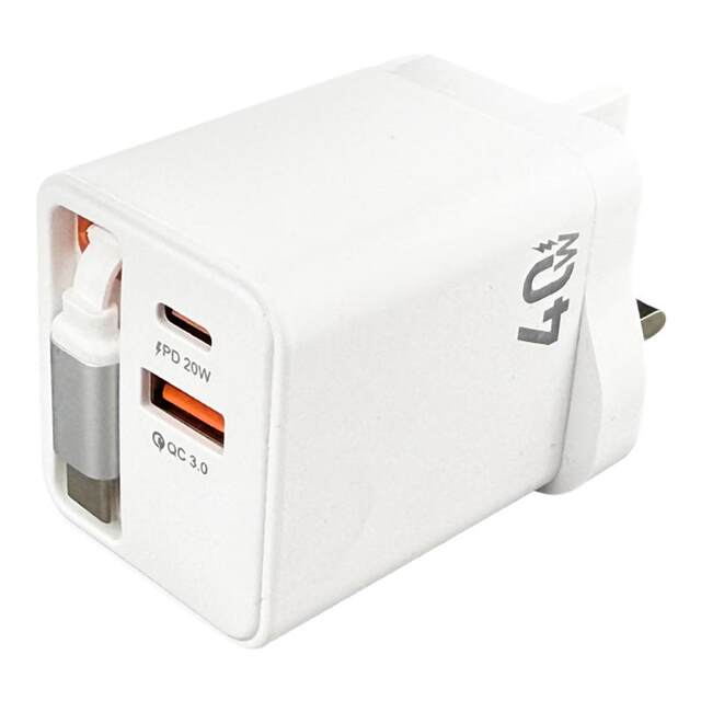 40W English bid charger comes with telescopic line PD20W fast charging ...