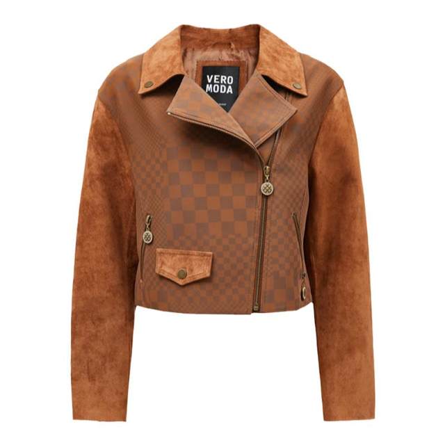 Vero Moda Jacket Coat Women's 24 Autumn New Lapel Zipper H24 Simple ...