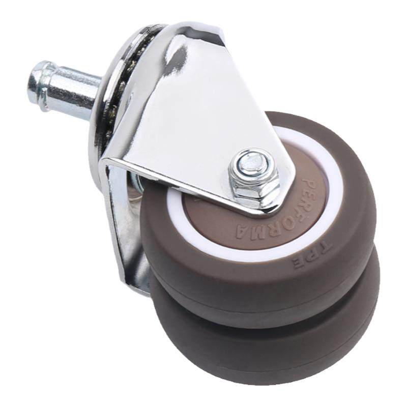 Ringing 2 Plastic Stool Casters - Universal Wheel Replacement for Chairs & Small Stools