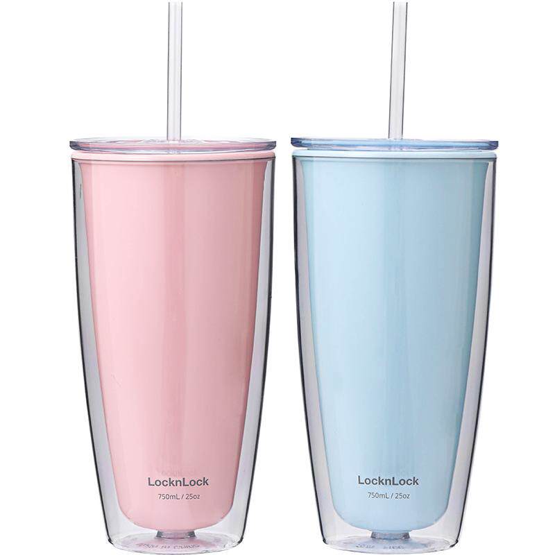 Lock&Lock Hap509 Double Layer Straw Cup - 701-800ml