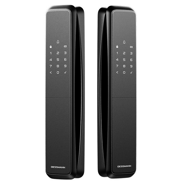 De Schman smart door lock fingerprint lock human face knowledge cat's eye big screen password ...