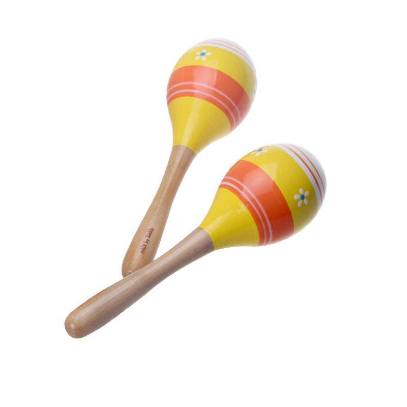 Mie lu Wooden Maraca - Baby Percussion Instrument Toy
