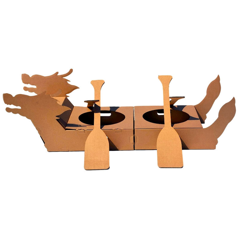 Zhihuijia Corrugated Dragon Boat - DIY Cardboard Coloring Craft Kit