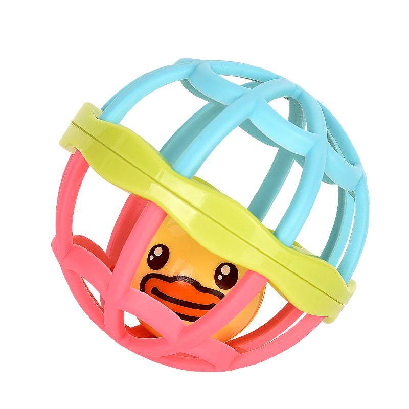 B.Duck Little Yellow Duck Bell Ball - Manhattan Baby Toy Ball for ...
