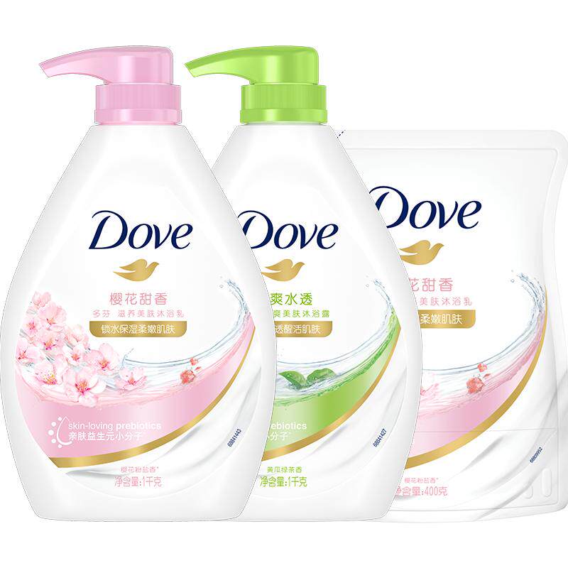 Dove Shower Gel Set 730g x2 + 400g Sakura Sweet Fragrance
