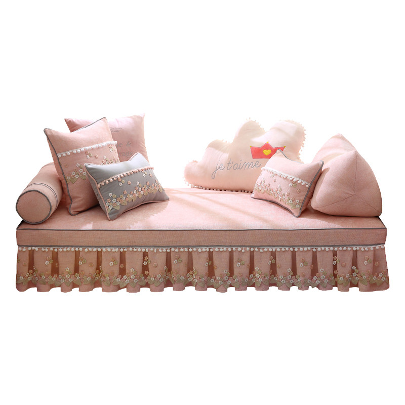 Modern High-End Ins Style Pink Bay Window Mat Balcony Latex Coconut ...