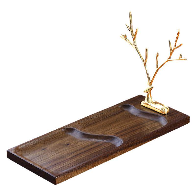 Black Walnut Solid Wood Key & Jewelry Organizer - Entryway Tray