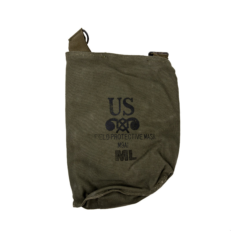 USMC Vietnam War Gas Mask Canvas Leg Bag - Military Green