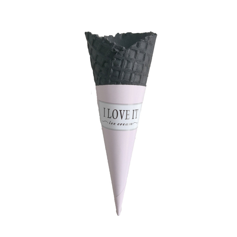 Bamboo Charcoal Ice Cream Cones 320 Black Crispy Cones