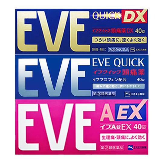 Japan Eve Pain Reliever - Sore Throat Antipyretic Dysmenorrhea Drug ...
