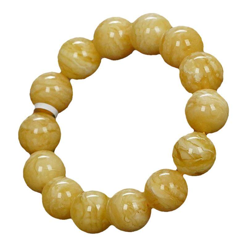 Pulsera Fortune de 15mm de Cera de Abejas Natural - Ámbar Báltico ...