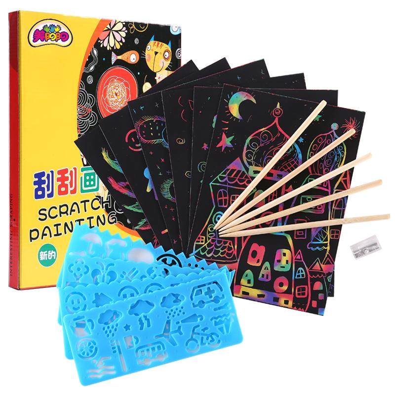 Colorful Scraping Paper A4 for Children's DIY Art Projects