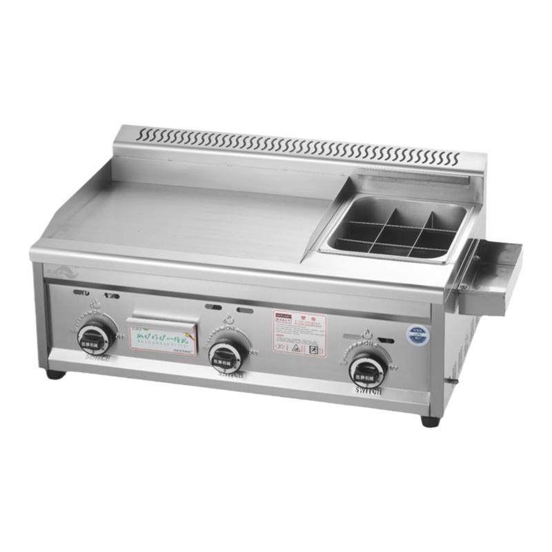 Commercial Gas Griddle Fryer All-in-One Machine Teppanyaki Deep Fryer ...