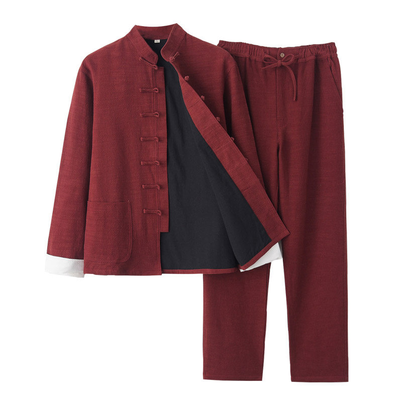 Linen Chinese Men's Tang Suit - Youth Hanfu Jacket