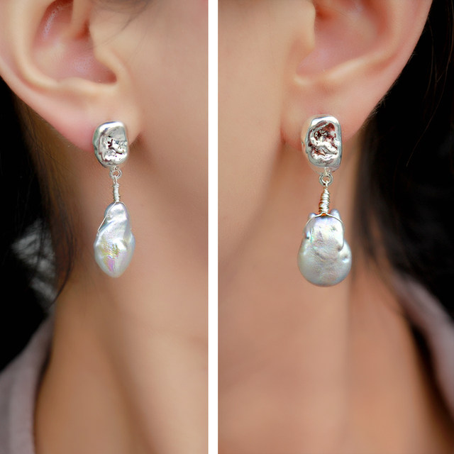 Advanced silver blue cold light Baroque pearl mosquito fragrance plate ...