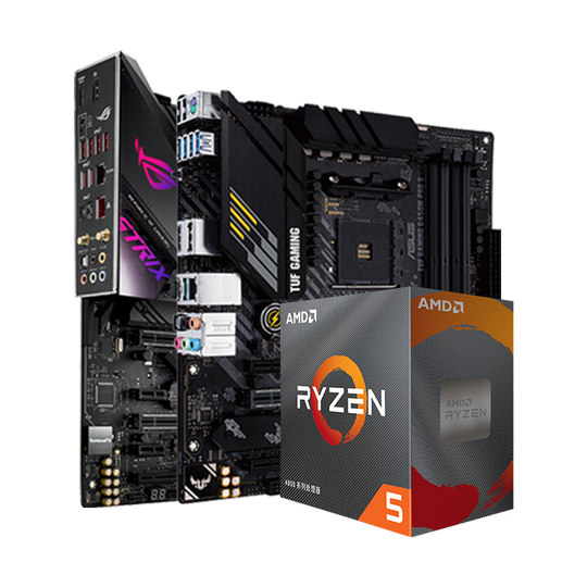 AMD Ryzen Processor with ASUS B550/X570 Motherboard CPU Set - R5 4500/5500/5600