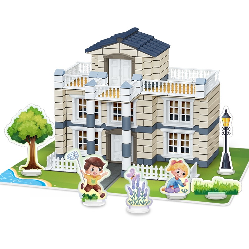 Mason Children's DIY Brick Wall Toy House Building Kit for Boys and Girls