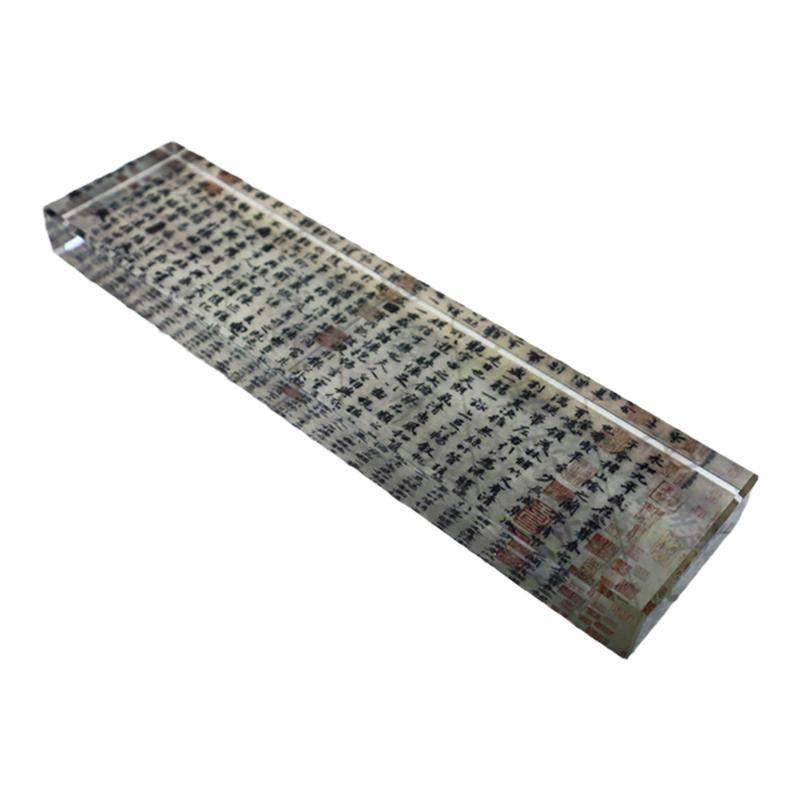 Custom Crystal Glass Ruler for Calligraphy Engraving